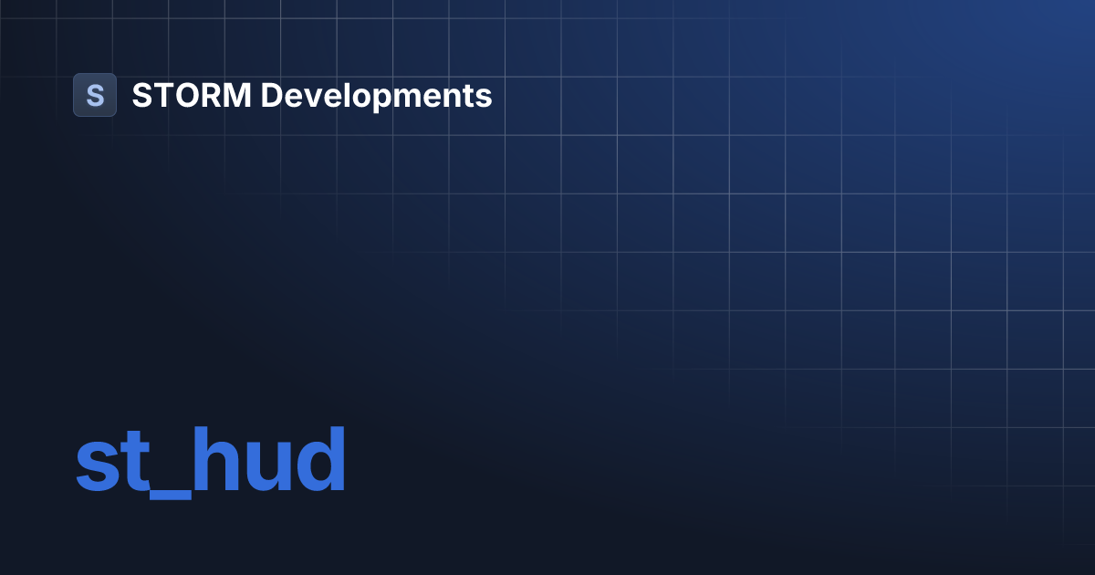 st_hud | STORM Developments