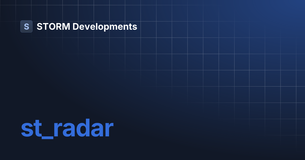 st_radar | STORM Developments