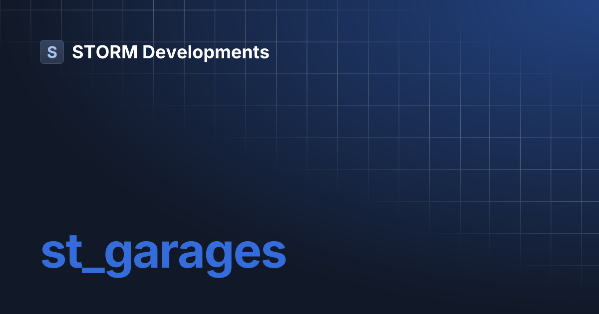 St Garages Storm Developments